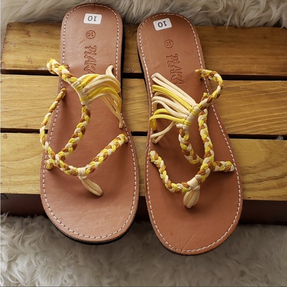 Plaka | Shoes | Plaka Slipper Braided Toe Sandals | Poshmark